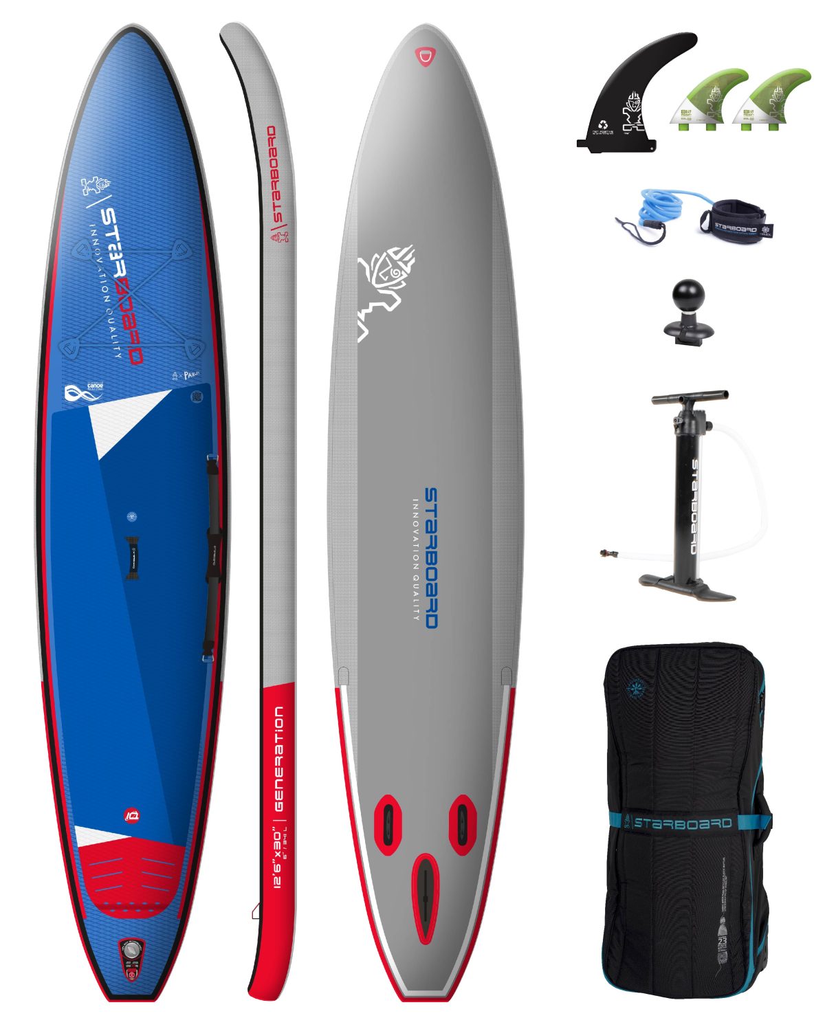 Starboard 2024 Generation Deluxe Single Chamber Inflatable SUP Package ...